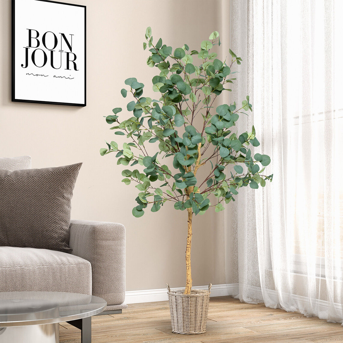 165 CM Artificial Tree Fake Eucalyptus Tree Home Decor – Smart Home