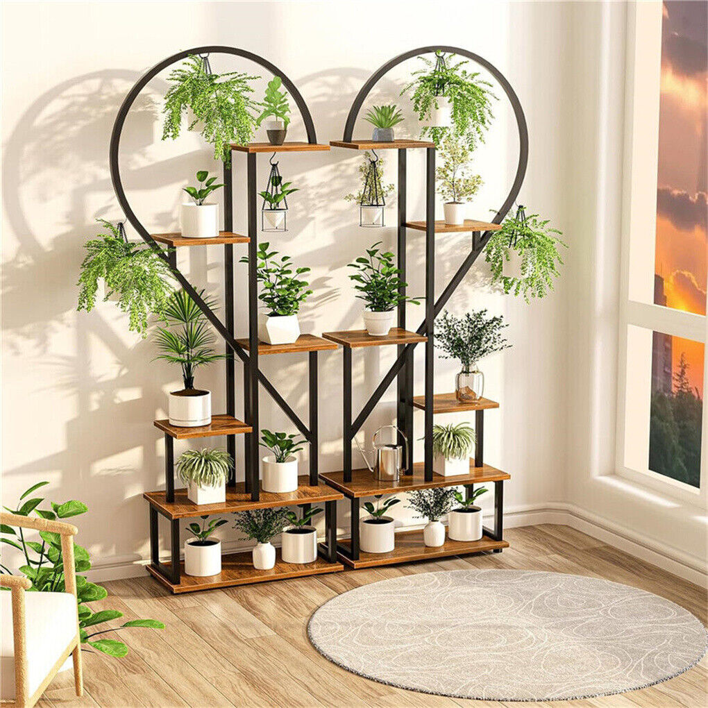 2PCS Large Multi-Purpose Storage Unit Plant Stand Planter Flower Displ ...