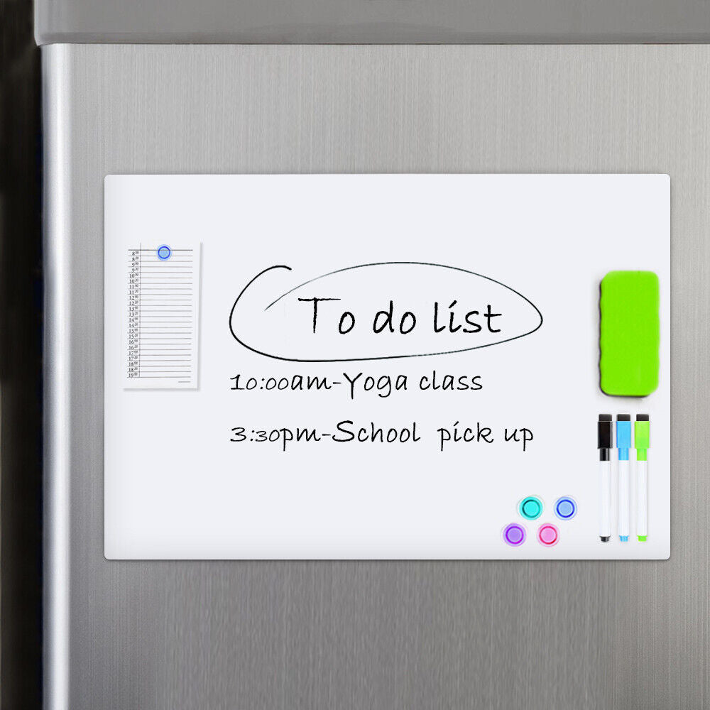 400X300MM A3 Soft Magnetic Whiteboard for Fridge with 3 markers and an ...