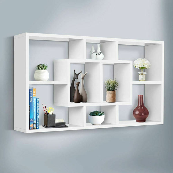 Freestanding Floating Display Shelves Shelf Bookshelf Rack Wall Mounte ...