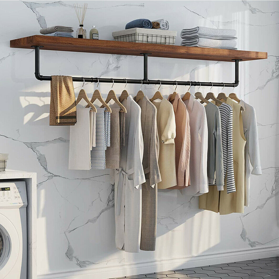 Wall Mounted Clothes Rack Garment Rack Hanging – Smart Home