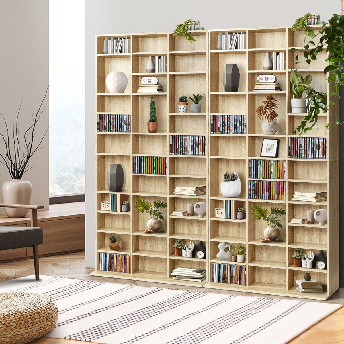 Display Shelf Bookshelf Bookcase CD DVD Storage Rack – Smart Home
